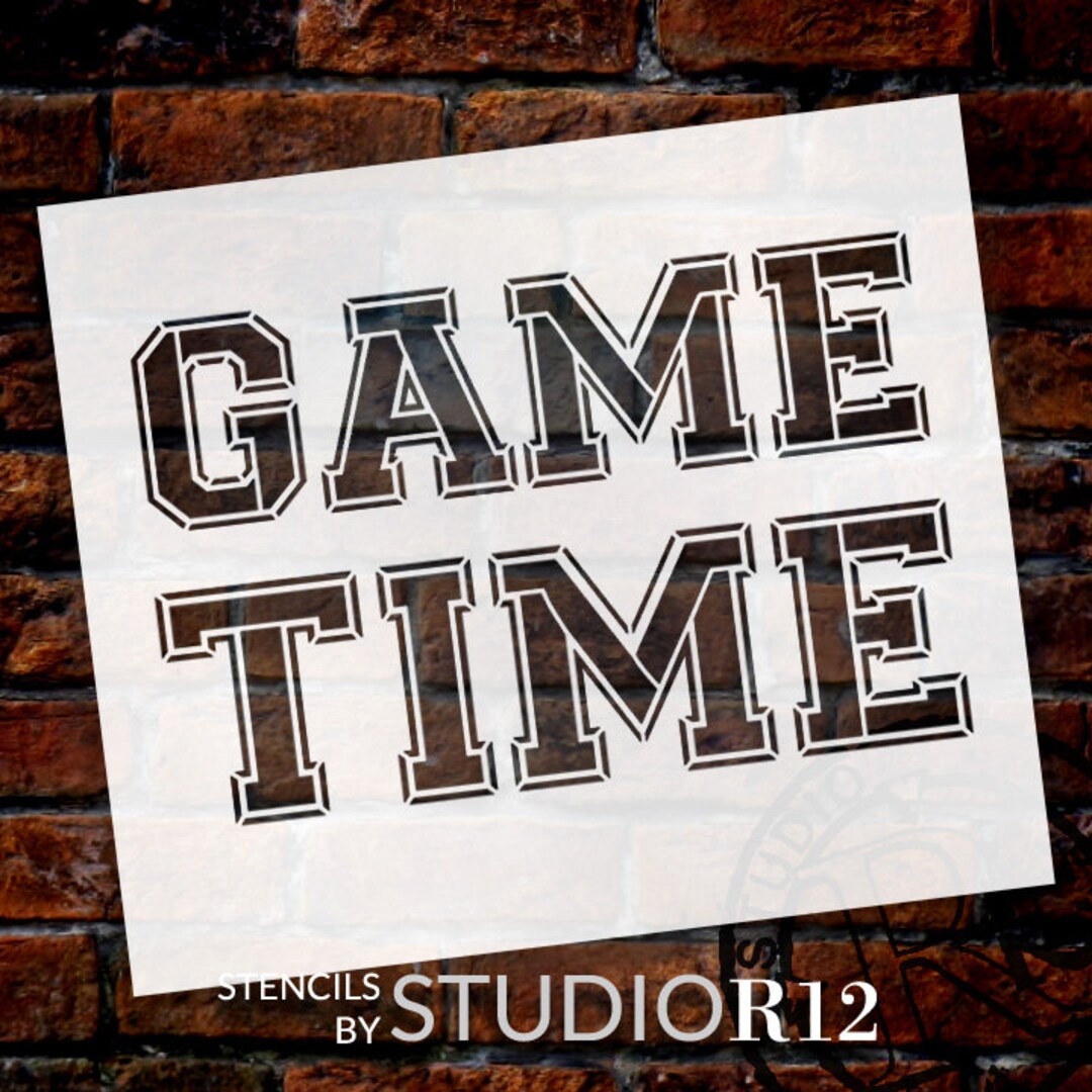 Game Time Word Stencil Select Size STCL1323 by Studior12 - Etsy