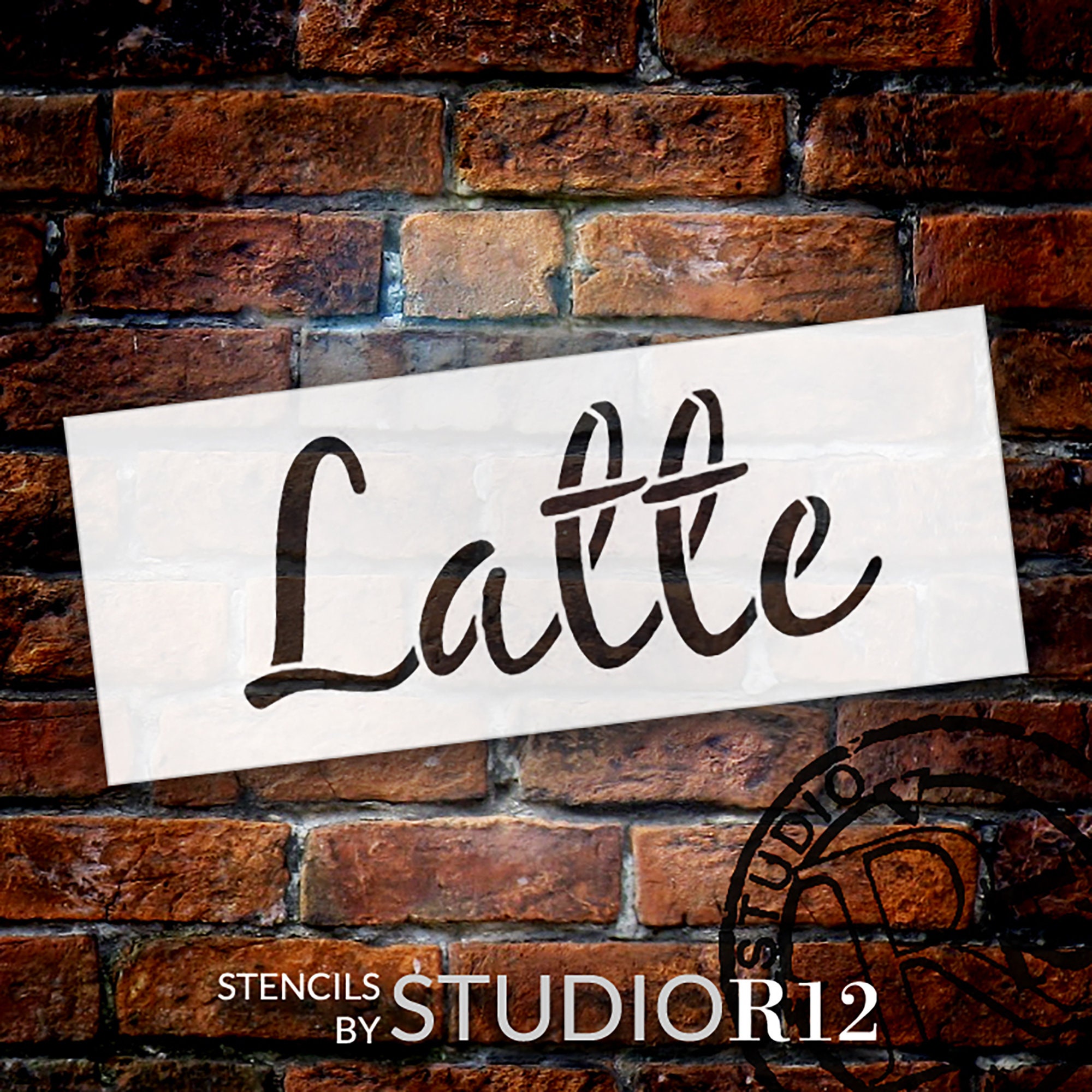 Latte Word Art Stencil-casual Script 5 X 2 - Etsy UK