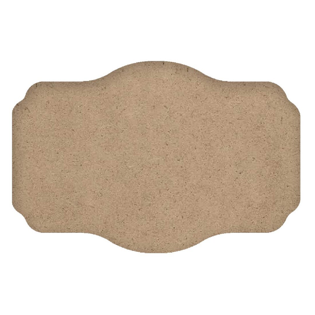 Vintage Embellished Label Wood Surface Ready to Paint Retro Shaped ...