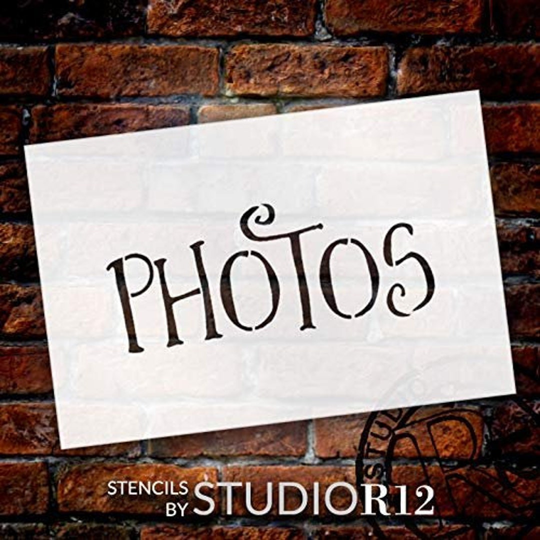 Wedding Sign Word Photos Fancy Funky Stencil by Studior12 - Etsy