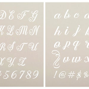 Contemporary Script Full Alphabet Stencil by Studior12 Reusable ...