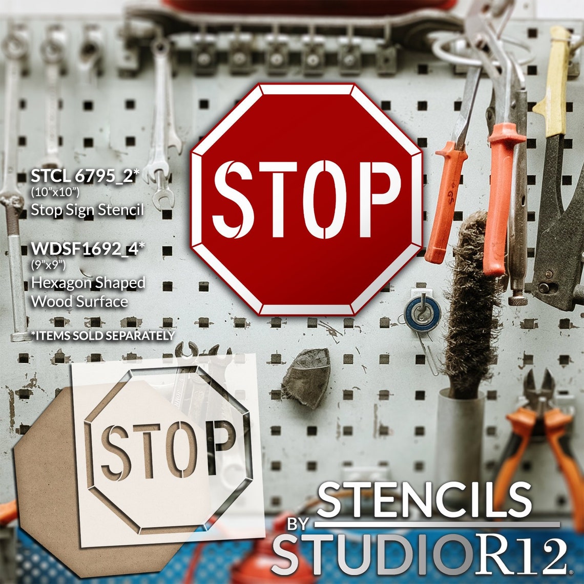 Stop Sign Stencil by Studior12 Select Size USA Made - Etsy