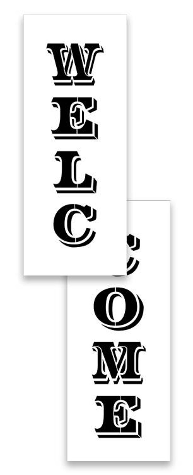 Welcome Old Post Vertical Word Art Stencil 48 X - Etsy Canada