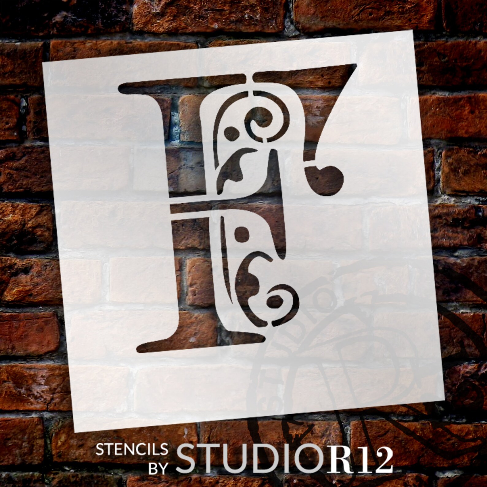 Ornate Monogram Stencil Select Letter STCL251-276 - Etsy