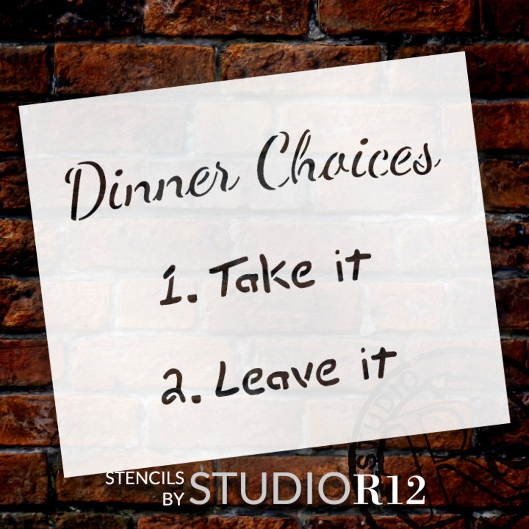 Dinner Choices Word Stencil Select Size STCL1341 by Studior12 - Etsy