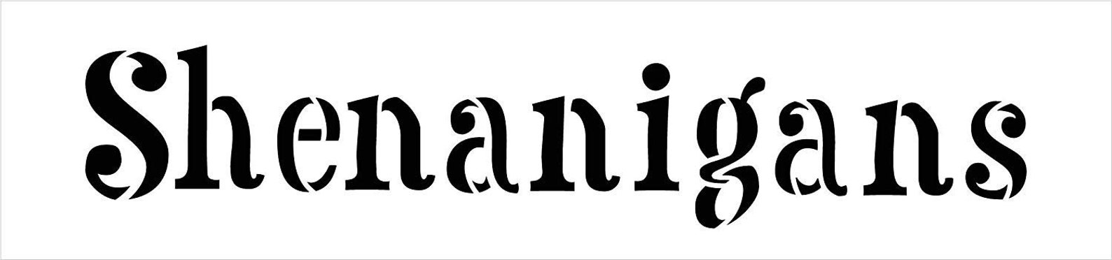 Shenanigans Stencil by Studior12 DIY Irish Farmhouse Fun - Etsy