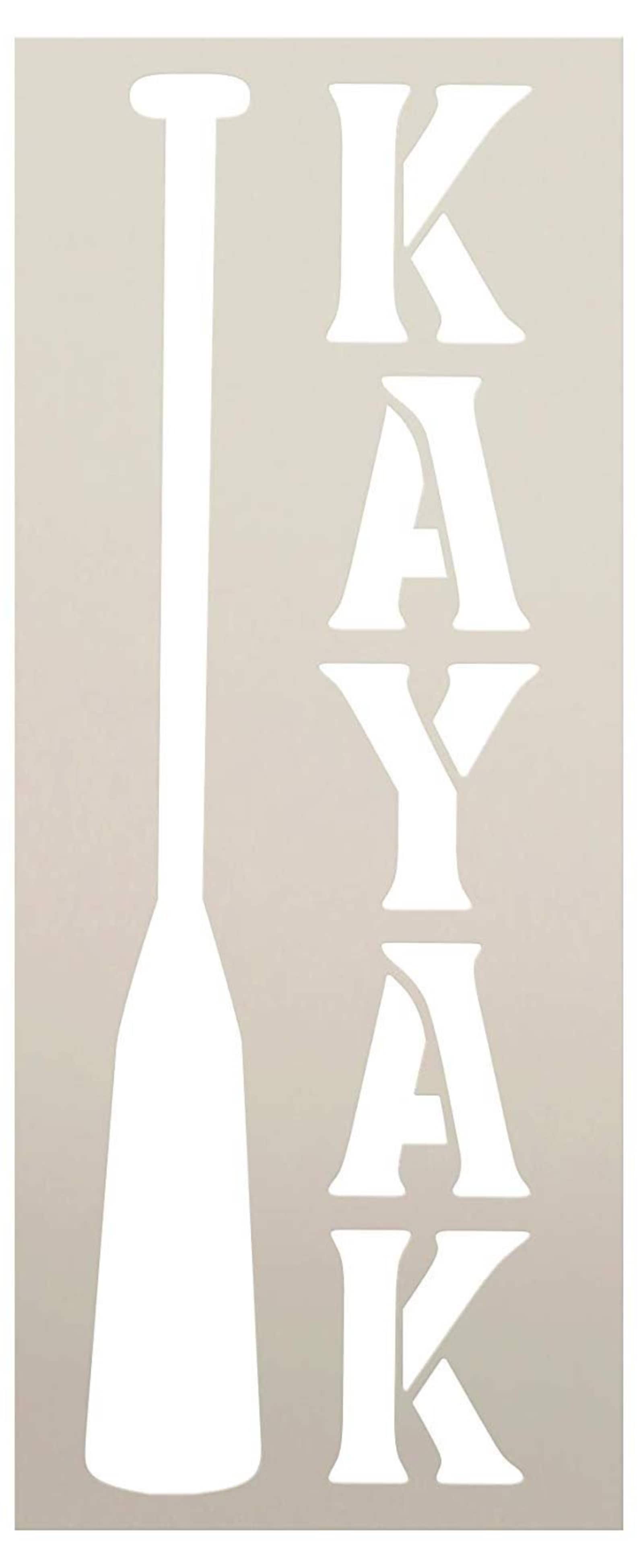 Vertical Kayak Stencil With Paddle by Studior12 DIY Lake & - Etsy
