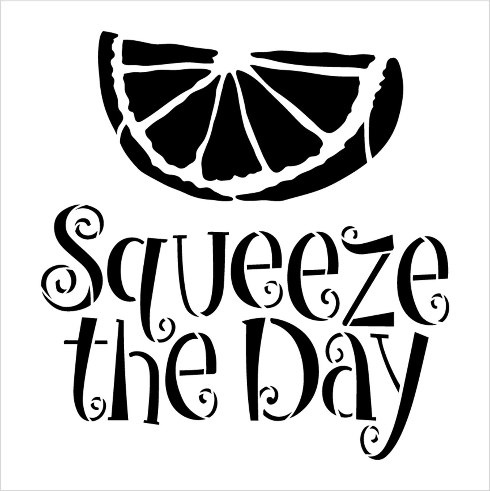 Squeeze the Day Stencil With Lemon Wedge by Studior12 DIY | Etsy
