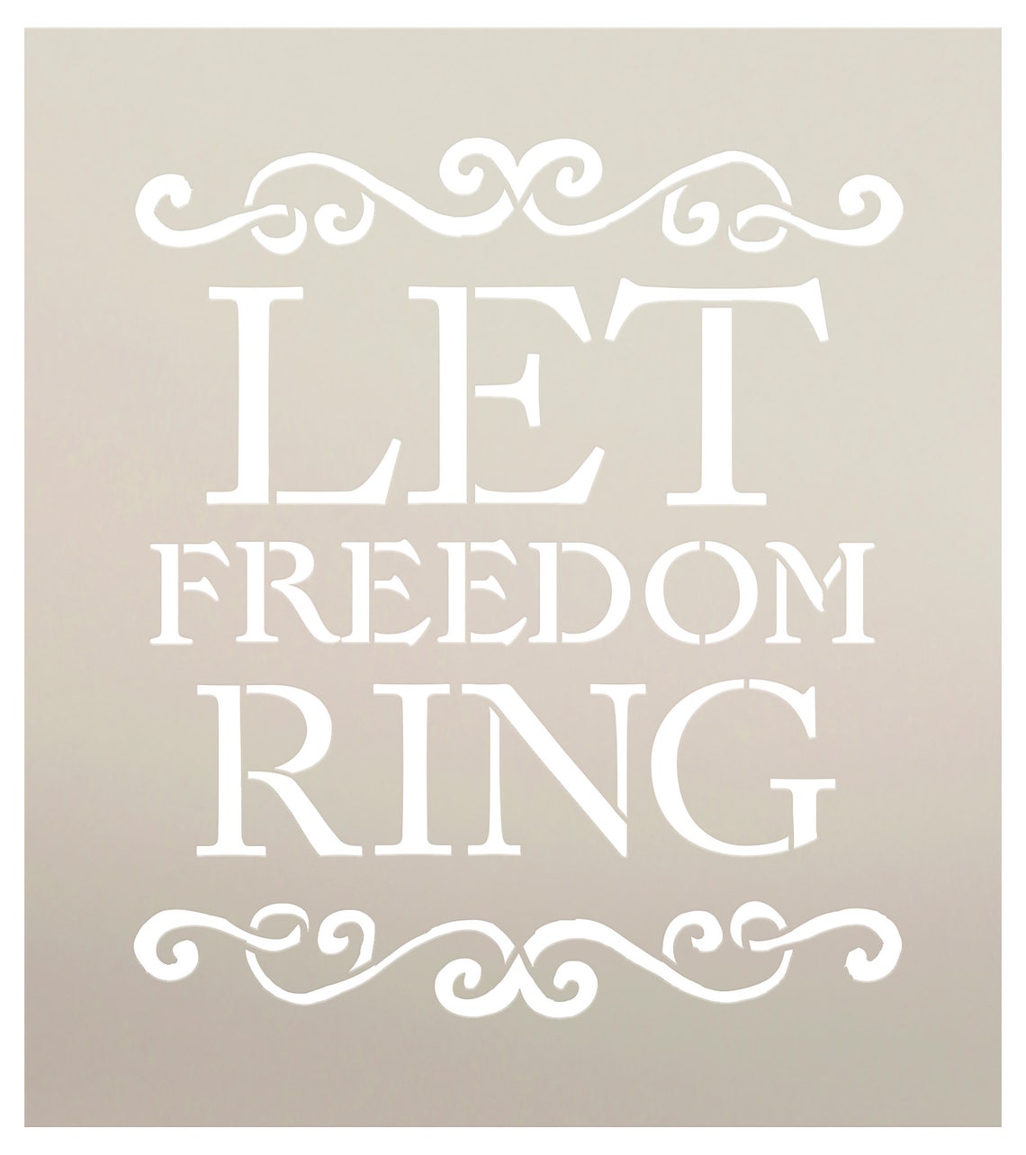 Let Freedom Ring Word Stencil Select Size STCL1235 by - Etsy