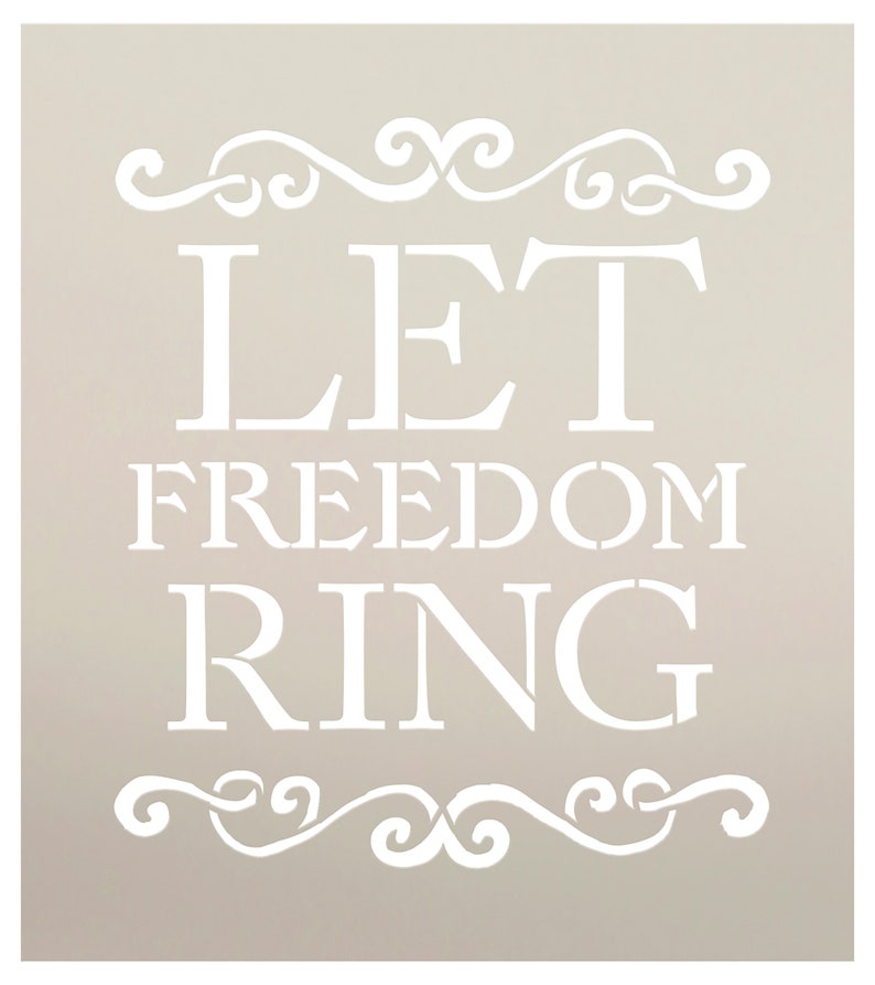 Let Freedom Ring Word Stencil Select Size STCL1235 by - Etsy