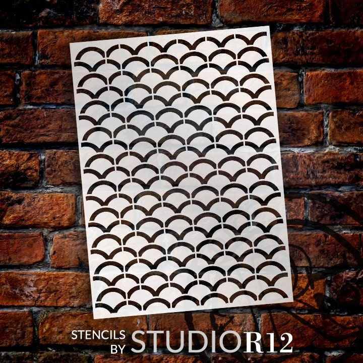 Scales Repeatable Pattern Stencil | Etsy