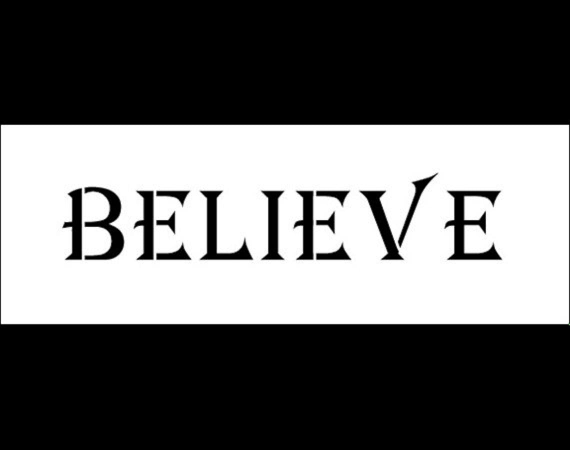 Believe Word Stencil 8x3 SKU:STCL496 - Etsy