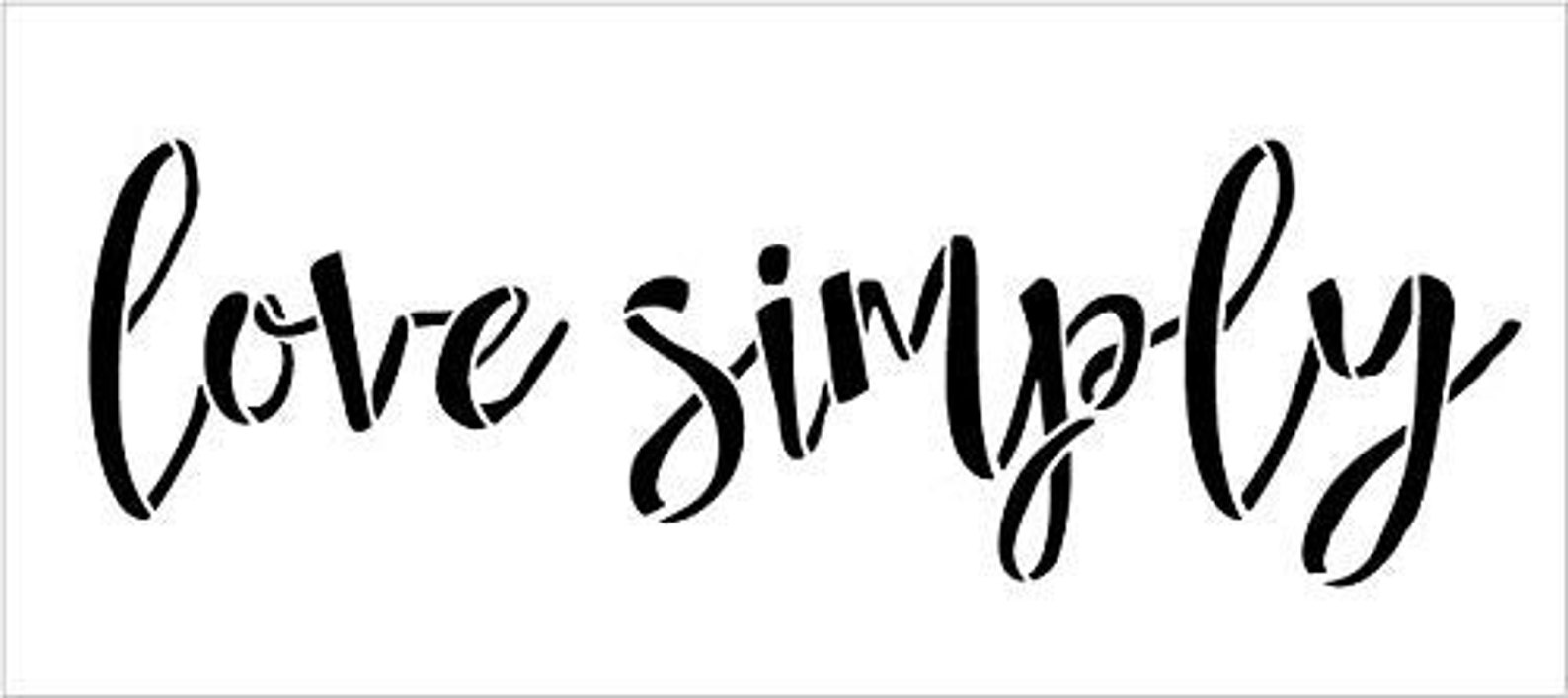 Love Simply Stencil by Studior12 Wood Signs Rm Word Art | Etsy
