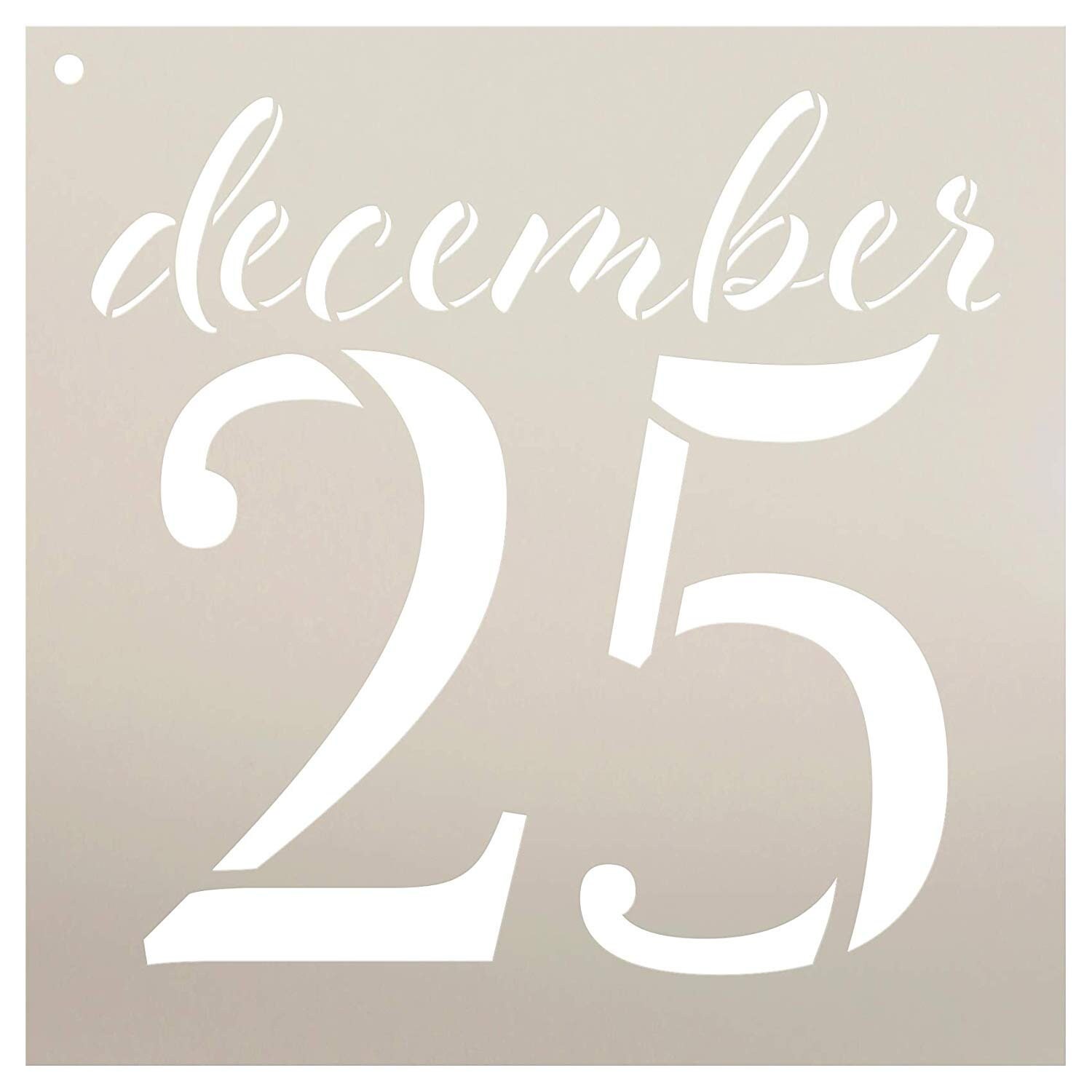 December 25 Lowercase Stencil by Studior12 Reusable Mylar - Etsy