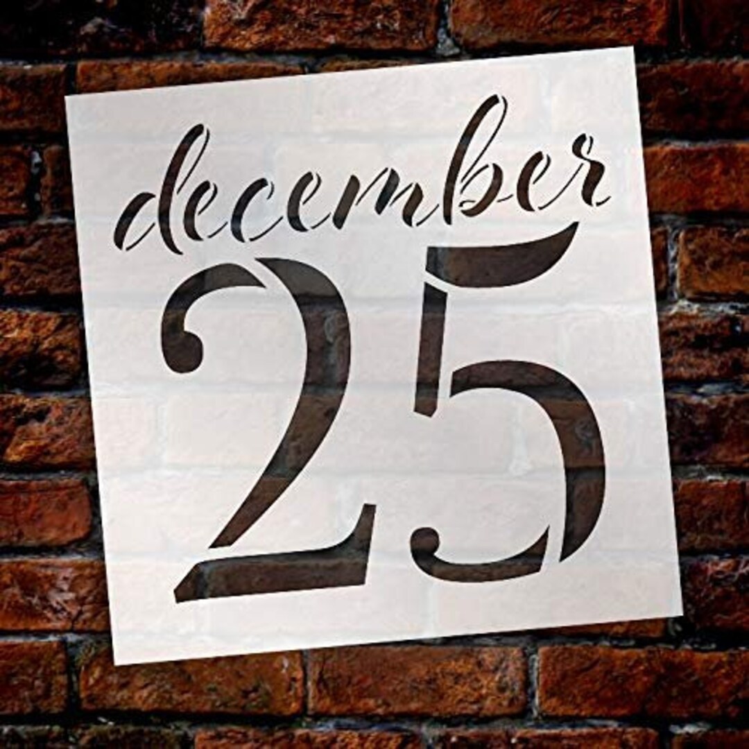 December 25 Lowercase Stencil by Studior12 Reusable Mylar Template Use ...