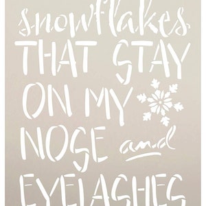 Snowflakes on Eyelashes Holiday Stencil by Studior12 Wood - Etsy