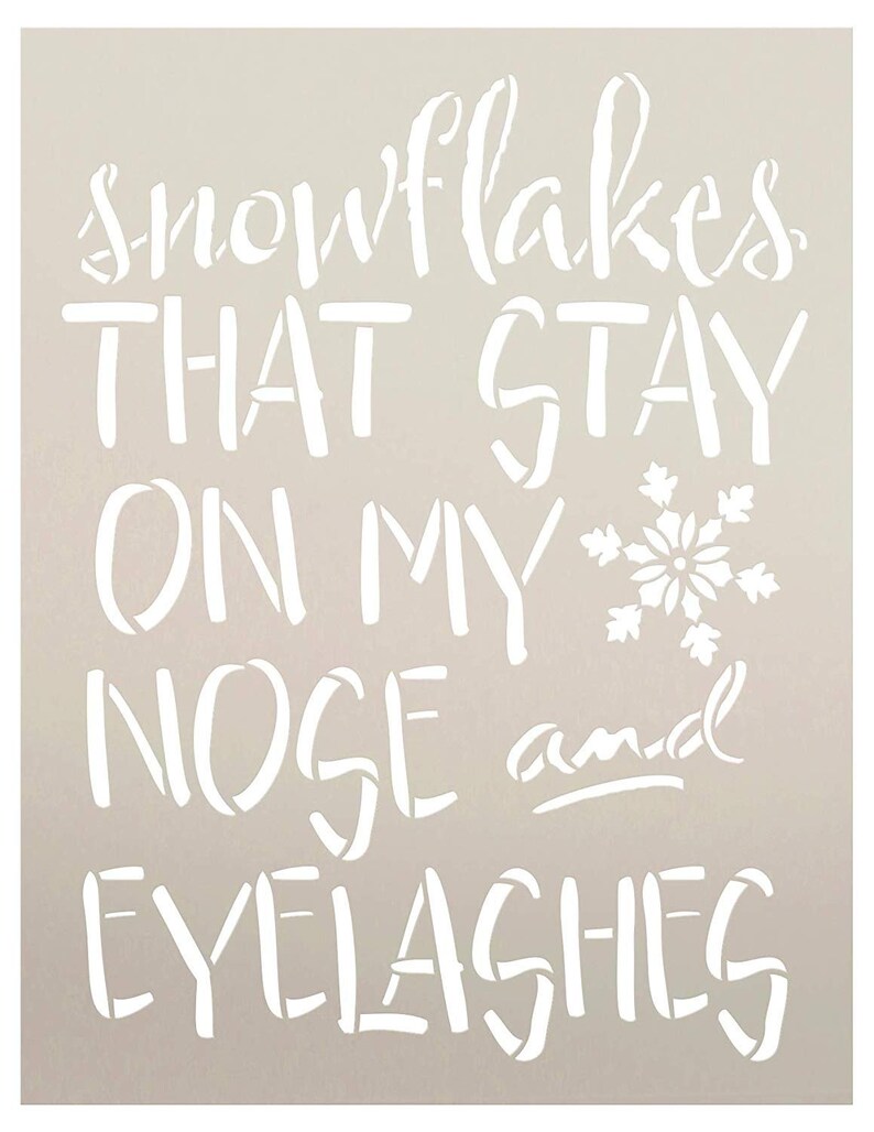 Snowflakes on Eyelashes Holiday Stencil by Studior12 Wood - Etsy