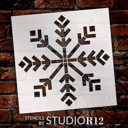 8 Point Arrow Snowflake Stencil by Studior12 DIY Vintage - Etsy
