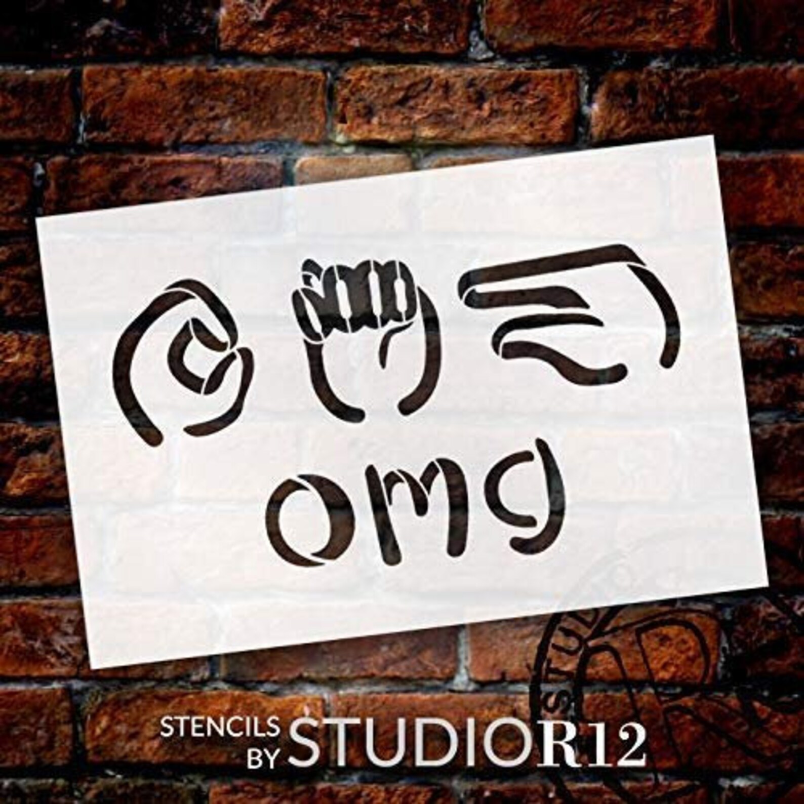 American Sign Language OMG Stencil by Studior12 Oh My - Etsy