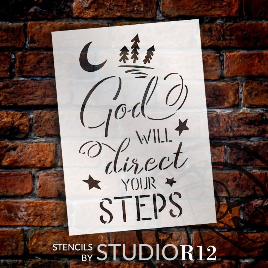 God Will Direct Your Steps Stencil by Studior12 DIY Faith - Etsy