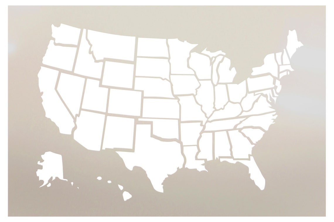 United States Map Stencil by Studior12 Craft DIY Home Decor - Etsy