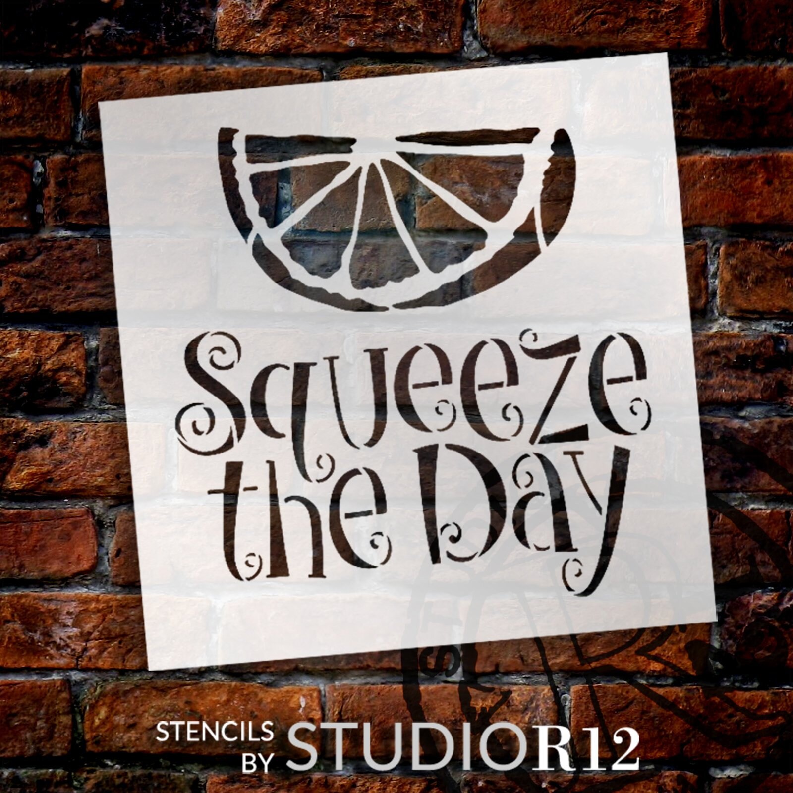 Squeeze the Day Stencil With Lemon Wedge by Studior12 DIY | Etsy
