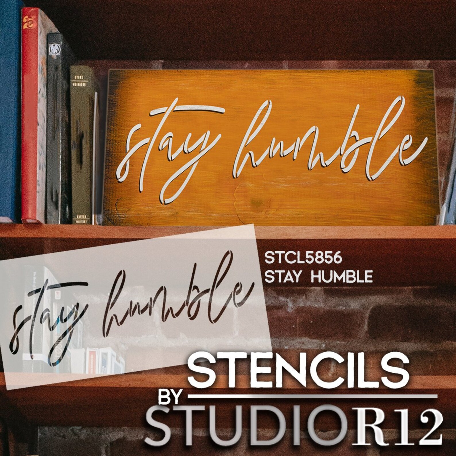 Stay Humble Cursive Script Stencil by Studior12 DIY - Etsy