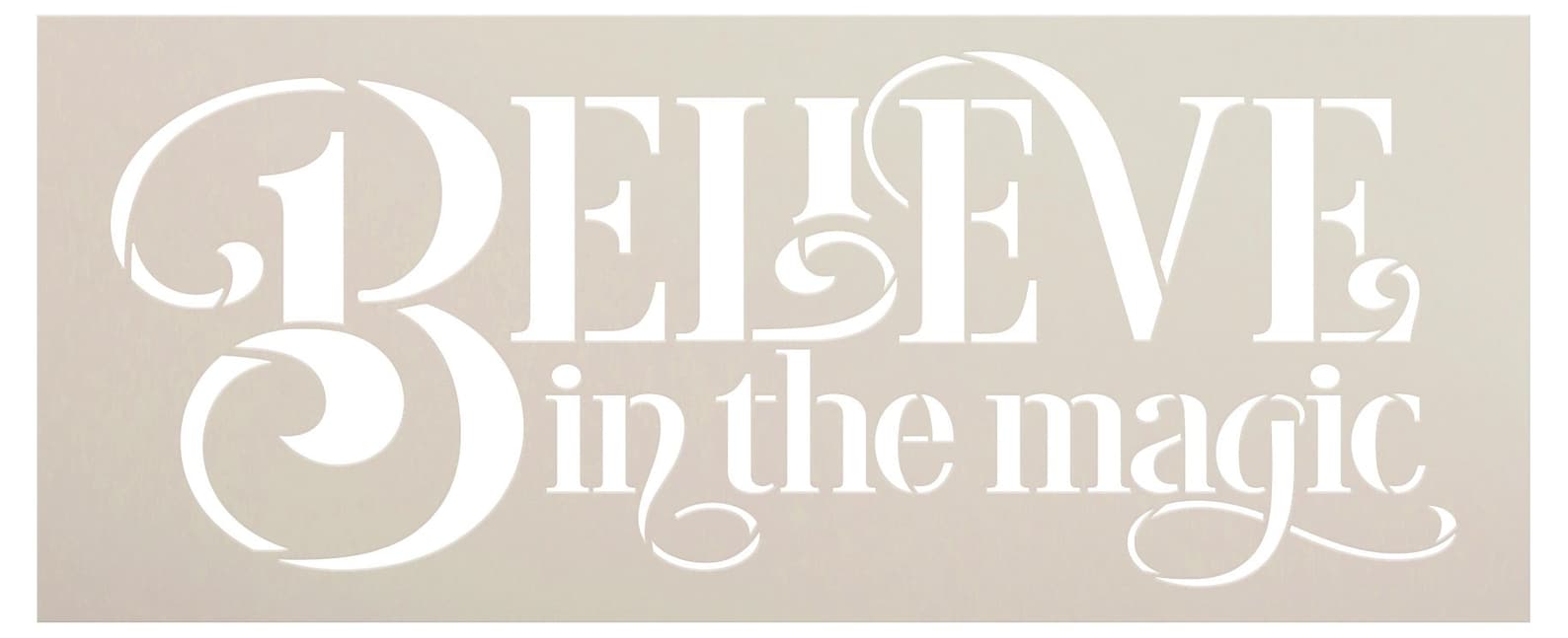 Believe in the Magic Stencil by Studior12 Craft DIY | Etsy