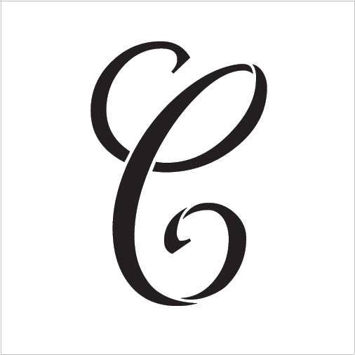 C graceful Monogram Stencil Select Size STCL1903 by - Etsy