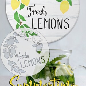 Fresh Lemons Stencil by Studior12 Farmhouse Lemon Tree Branch DIY ...