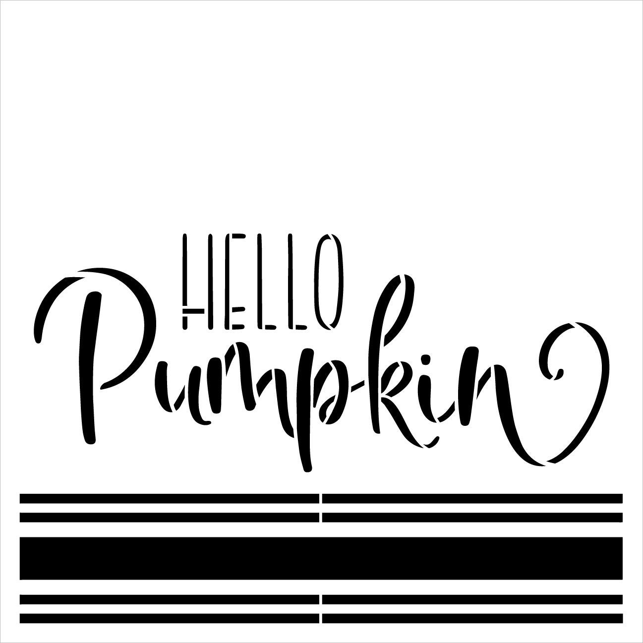 Hello Pumpkin Stencil by Studior12 Craft DIY Fall Autumn | Etsy