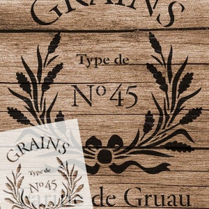 Vintage French Grain Sack Stencil Select Size STCL1427 by Studior12 ...