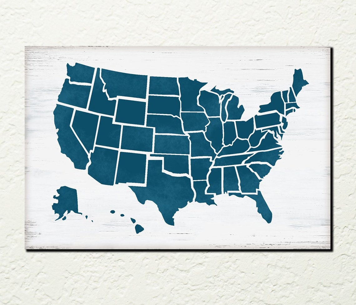 United States Map Stencil by Studior12 Craft DIY Home Decor - Etsy