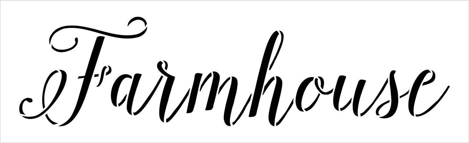 Farmhouse Word Stencil by Studior12 Wood Signs Word Art | Etsy