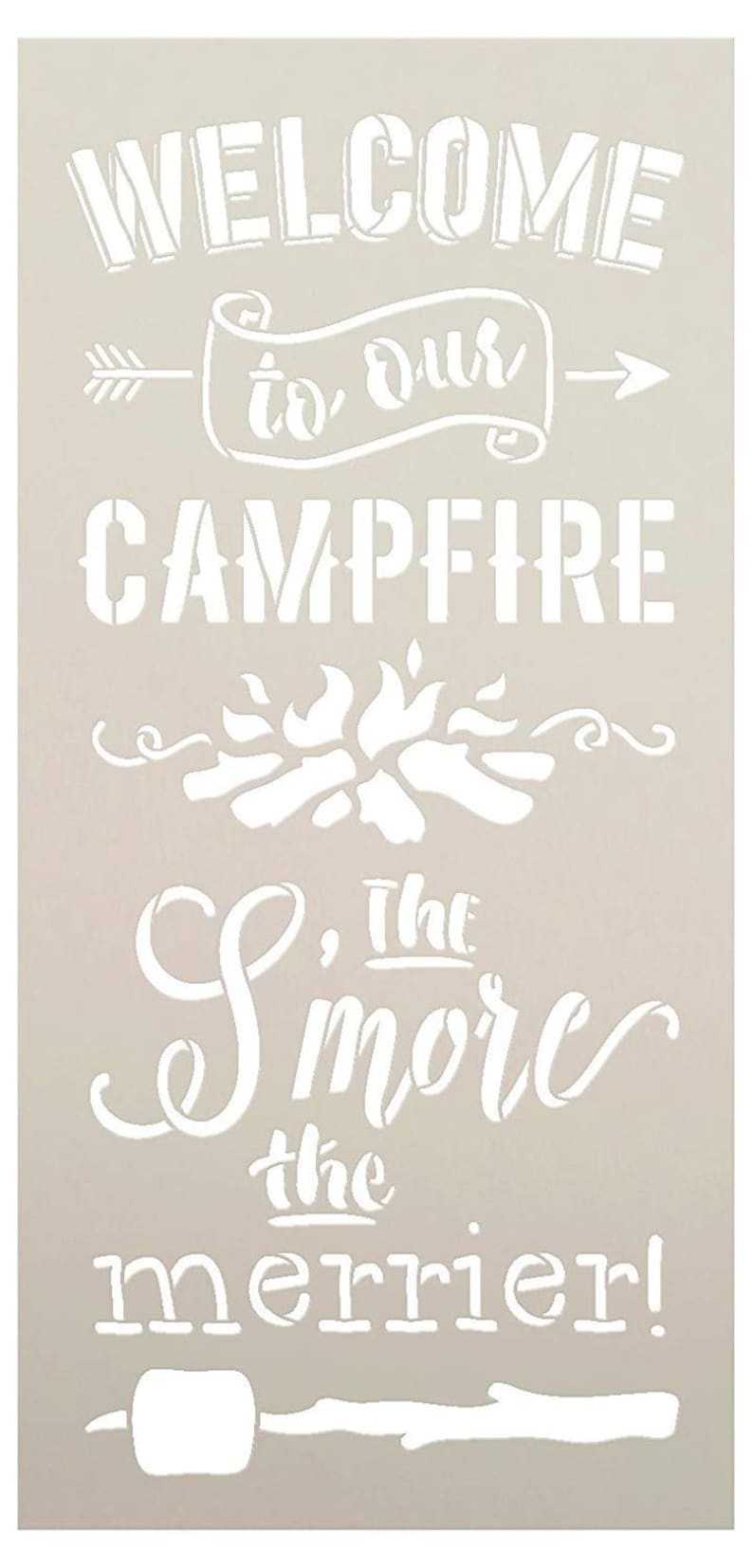 Welcome to Our Campfire Stencil the S'more the Merrier | Etsy