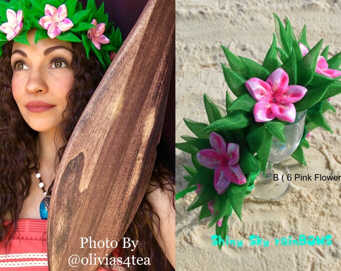 1 Moana Inspired Flower Crown Moana Flowers Disney Bound - Etsy