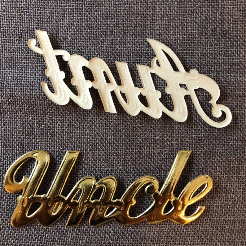 Aunt and Uncle Vintage NOS German Dresden Embossed Foil Die Cut Paper ...