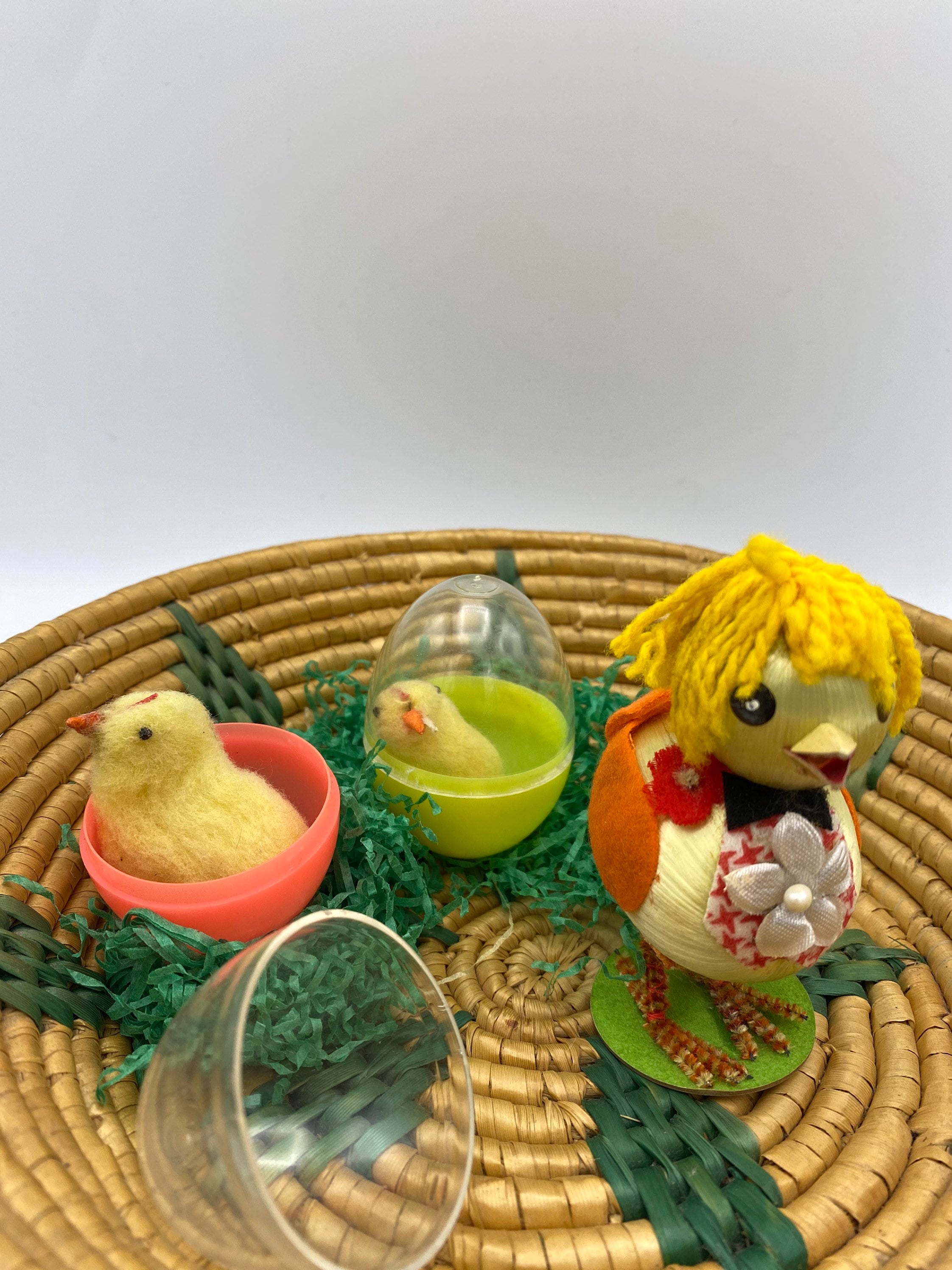 Vintage Easter Novelty Collection . Two 1940’s Spun Cotton Chicks In ...