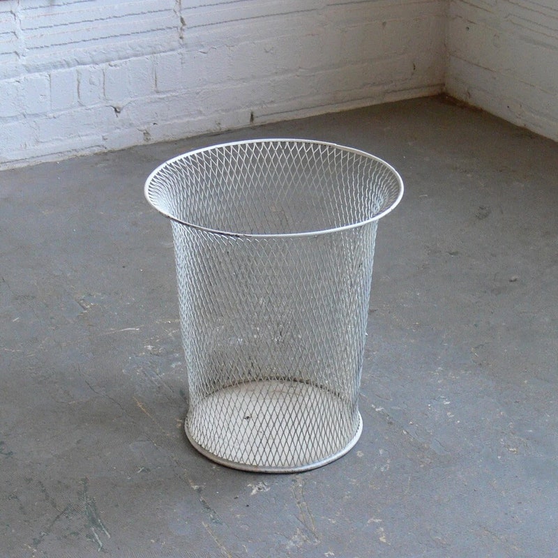 Metal Waste Basket - Etsy