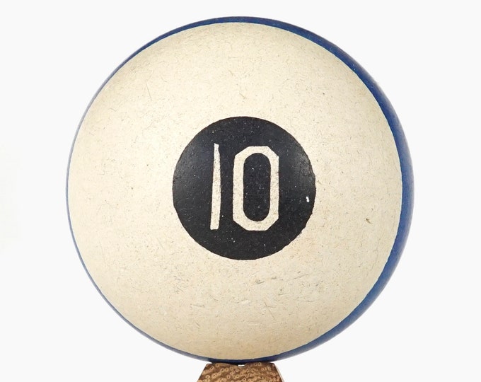 No. 10 Pool Ball Clay Billiard Ball Size 1 7/8" Ten X Stripe Striped - Etsy