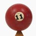 No. 11 Pool Ball Miniature Clay Billiard Ball Size 1.5" Red Eleven XI ...