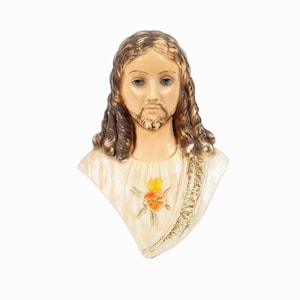 1960 Jesus Christ Wall Sculpture Chalkware Antonio's Art Studio Chicago ...