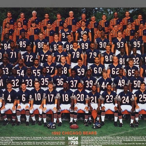 1992 Chicago Bears Schedule KODAK Promo Vintage Poster - Etsy