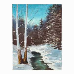 Vintage G. K. Mitchell Oil Painting on Canvas Vintage Nature - Etsy