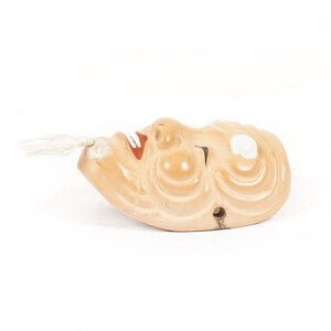 Noh Theater Ceramic Mask Japan Miniature Kojo Netsuke Seven Lucky Gods ...