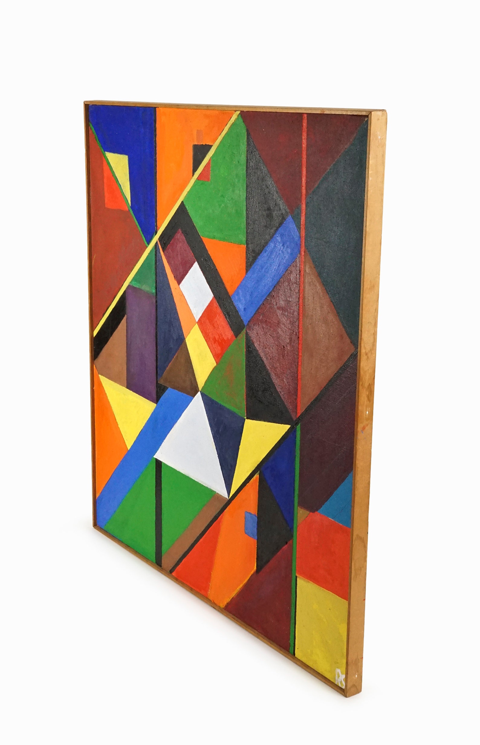 1978 Ray Simms Abstract Oil Painting on Canvas Mid Century Modern ...