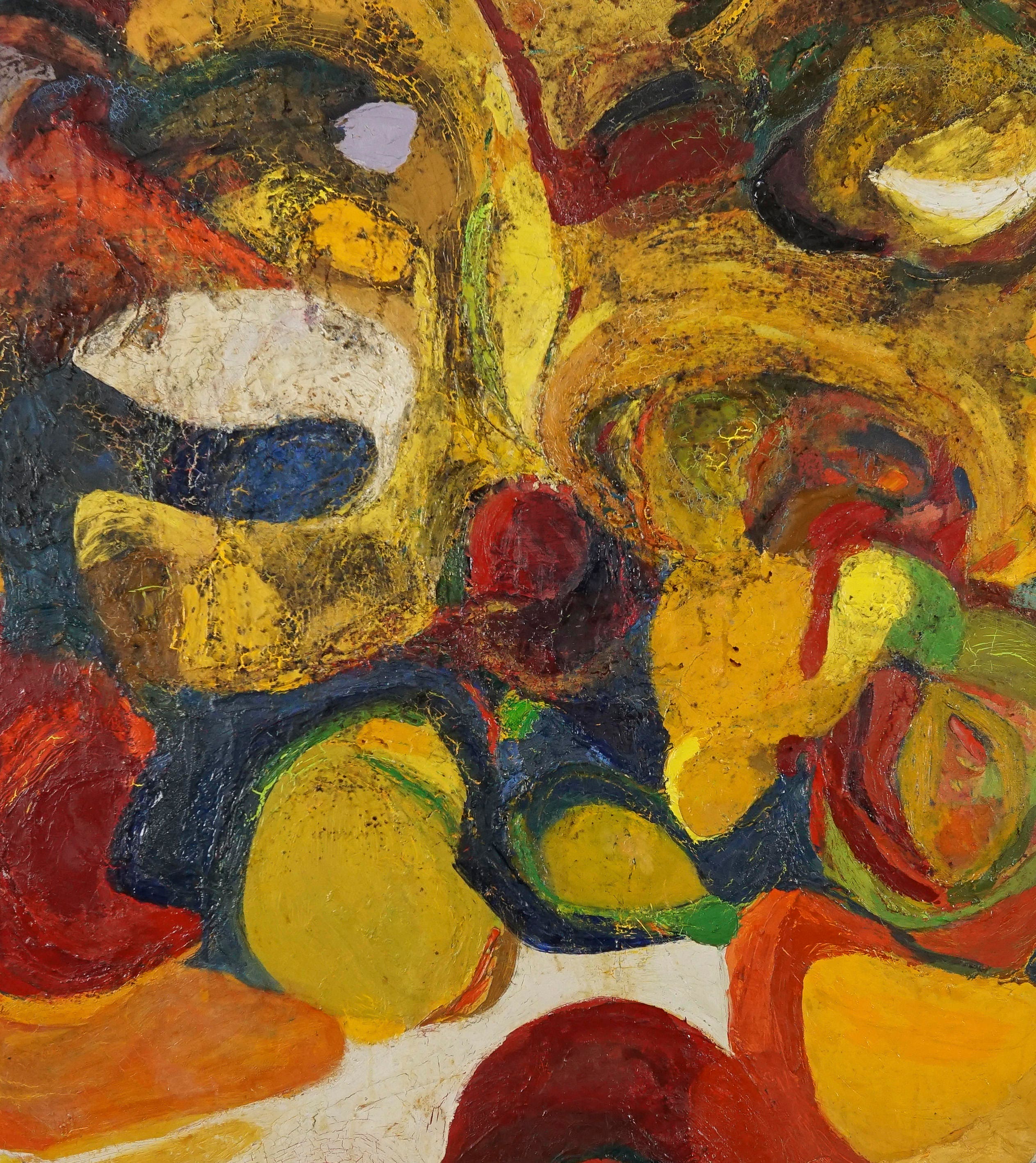 1961 Reeves Abstract Oil Painting on Canvas Mid Century | Etsy