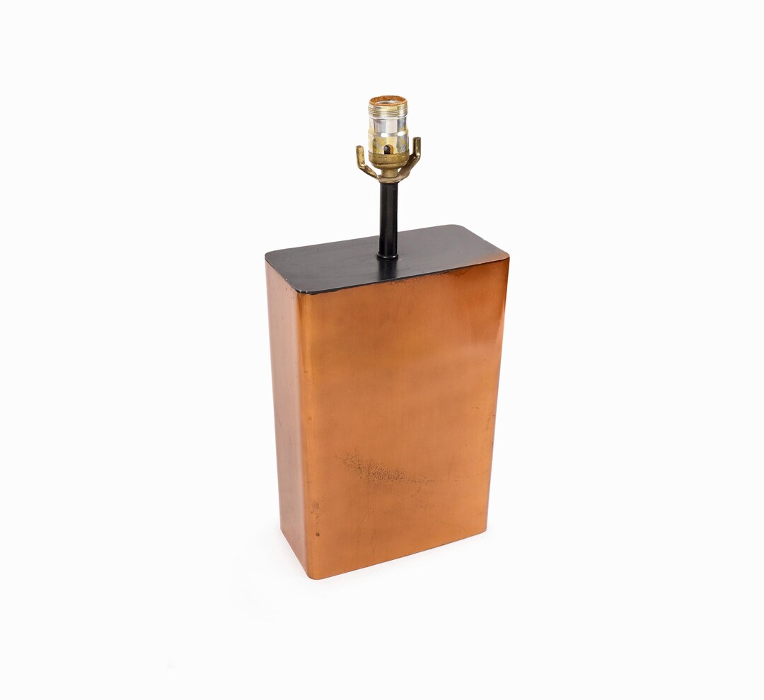 Mid Century Solid Copper Table Lamp Bent Sheet Metal Modernist - Etsy