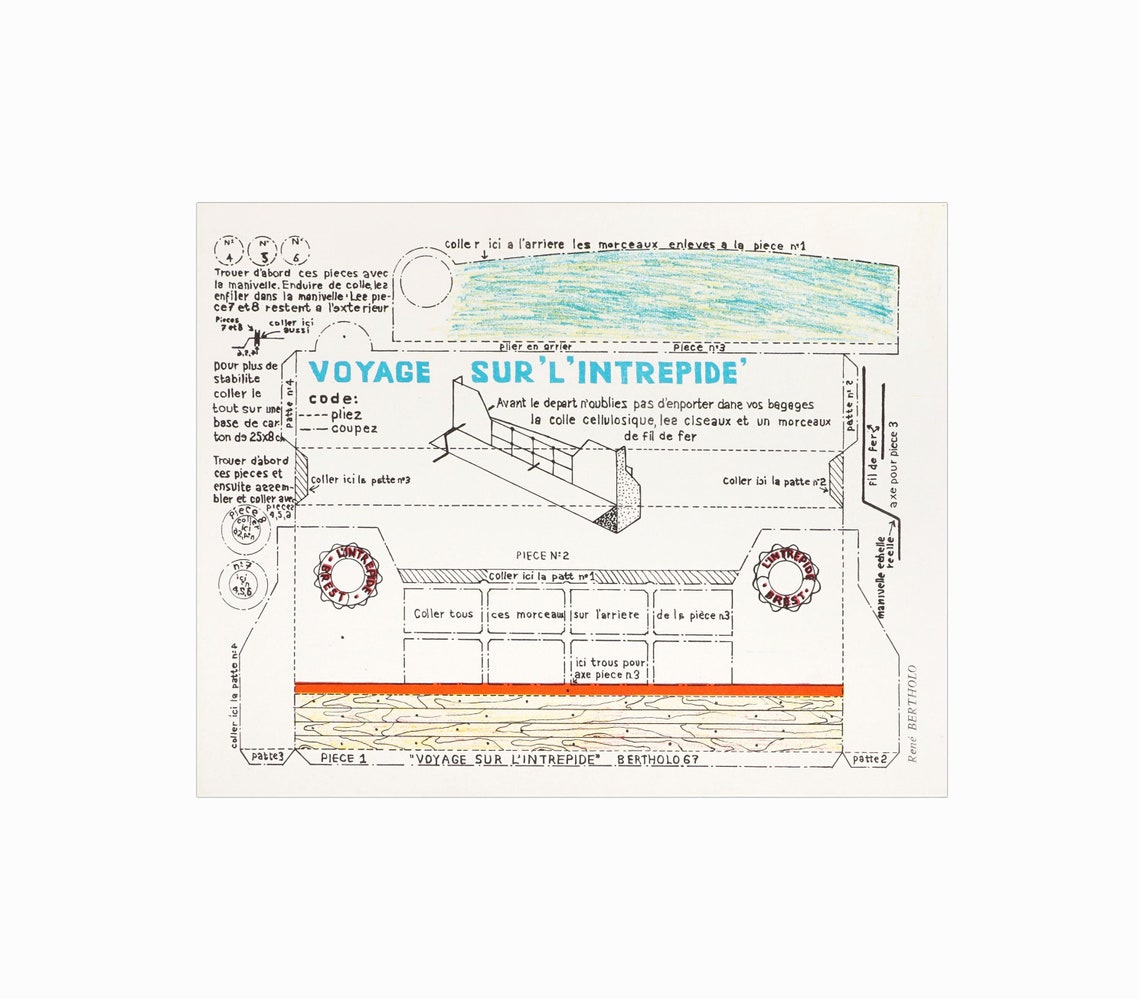 1967 René Bertholo Lithograph Situationist Times No. 6 Mid Century ...