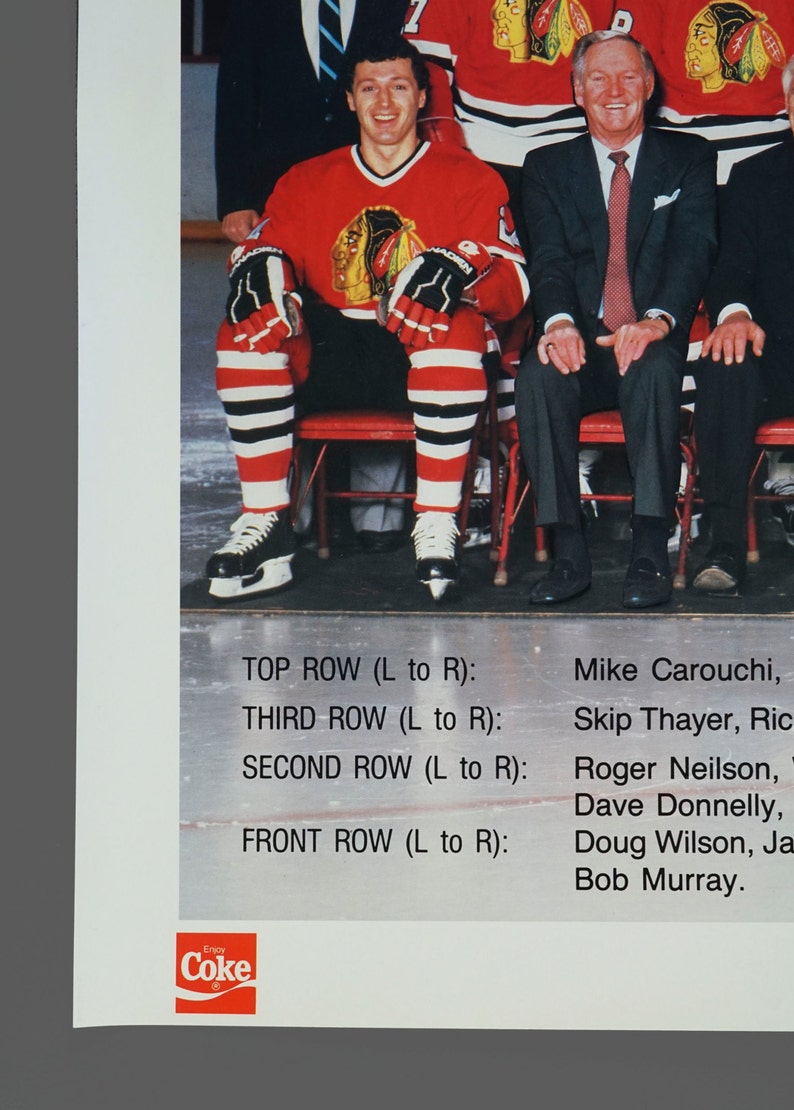 1986-87 Chicago Blackhawks Poster 17 X 22 Vintage NHL Hockey - Etsy